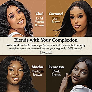 Kafune Tint Melting Mousse – Concealer for Lace Wigs, Hair Wigs, Toupees and Hair Pieces – Natural Finishing Edge Control – Melt and Form Hair – Quick Drying – 6.8 Fl oz – Mocha Medium Brown