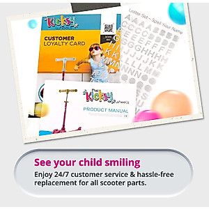 Kicksy - Kids Scooter - Toddler Scooter for Kids 2-5 Adjustable Height - 3 Wheel Scooter for Kids Ages 3-5 Boys & Girls - Kids Three Wheel Scooter with Light Up LED Wheels