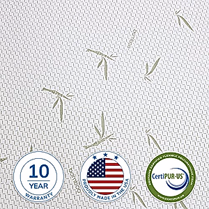 FONTOI Full Size Mattress in a Box, 8 inch Bed Mattresses Made in USA with Breathable Bamboo Cover, Cooling Gel Green Tea Memory Foam, Medium Firm (8IN-MDR-Full)