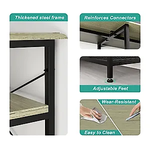 LAZEYARD TV Stand for 60 65 70 Inch TV, Long 63" Entertainment Center TV Console, TV Table with 3-Tier Open Storage Shelves, Industrial TV Cabinet with Metal Frame for Living Room