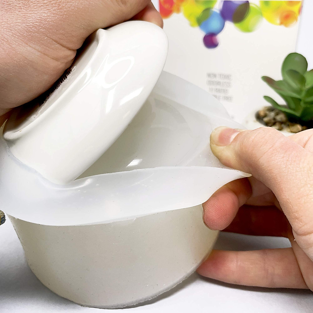 Pixiss Silicone Mold Making Kit Liquid Silicone Rubber Bubble Free Translucent Clear Mold Making Silicone-Mixing Ratio 1:1-Molding Silicone for Resin Molds,Silicone Molds DIY(21.16oz)