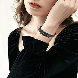 zeqingjw Adjustable Cremation Jewelry Urn Bracelet for Ashes Personalized Message Urn Bangle for Women Men Memorial Keepsake-Forever in My Heart