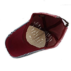 YULOONG Vintage Baseball Cap Washed Denim Trucker hat Fashion Pentagram Star Pattern Outdoor Sun Hat 100% Cotton Unisex D