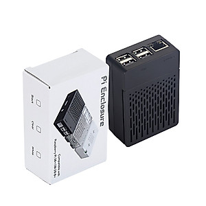 Raspberry Pi 3 B+ Case, iUniker Raspberry Pi Fan ABS Case with Cooling Fan, Raspberry Pi Heatsink, Simple Removable Top Cover for Pi 3 B+, Pi 3 Model B, Pi 2 Model B (Black for 3B+/3B)