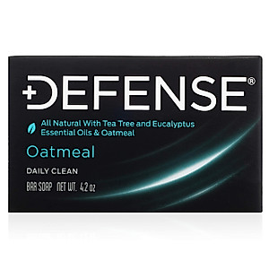 Defense Soap 2pk All Natural Oatmeal Bar Soap for Men | Made by Wrestlers with Tea Tree Oil & Eucalyptus Oil to Promote Healthy Skin