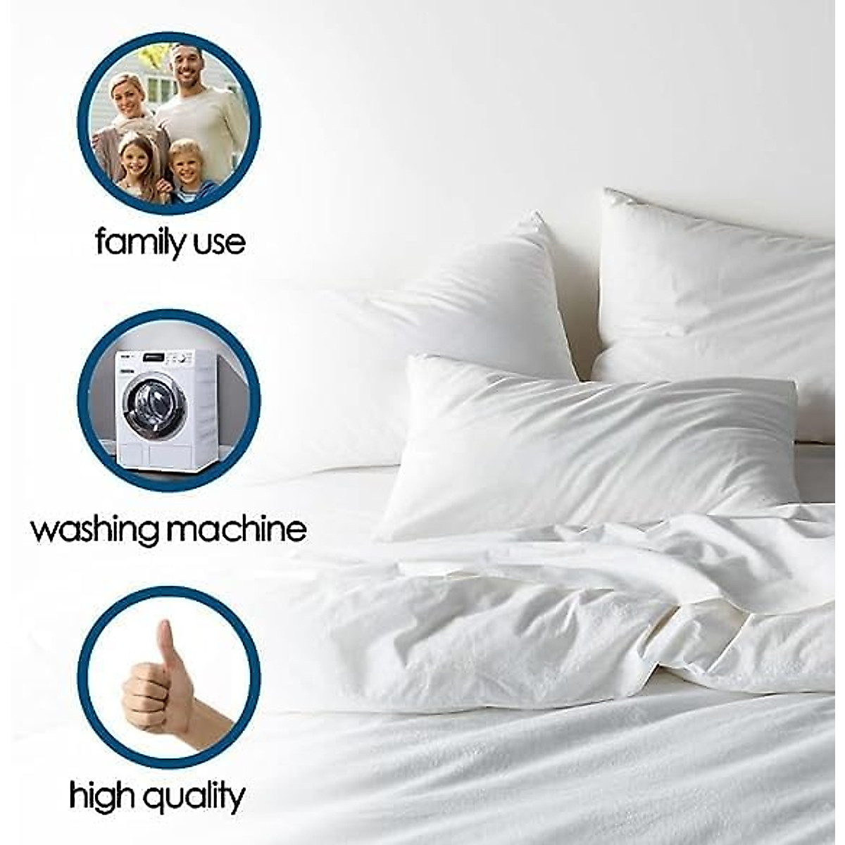 Joyching Standard Size Pillow Set of 4 Bed Pillows for Sleeping Hotel Down Alternative Pillows Cooling Neck Pillows for Side Sleepers (20x26 inches, 4 Pack)