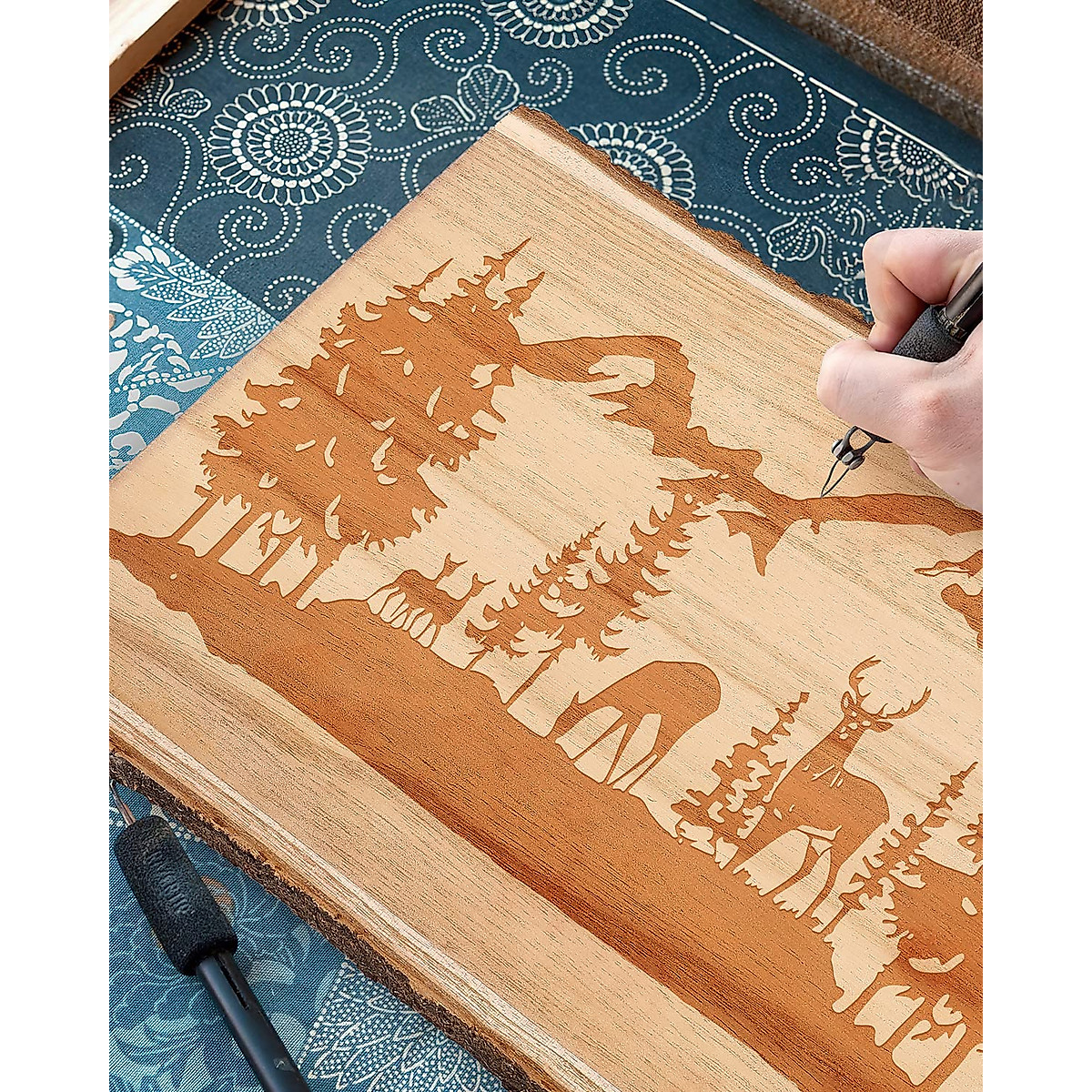 Wood Planks 13 Inch Wood Slices Rectangle Wood Plank with Bark for Woodburning/Pyrography/Décor/Sign/Country Weddings