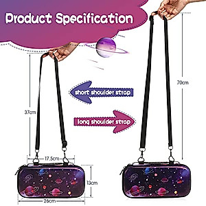 Weewooday Carrying Case Compatible with Nintendo Switch OLED, Hard Shell Protective Cover Travel Bag with 12 Game Card Slots Compatible with Switch Console and Accessories