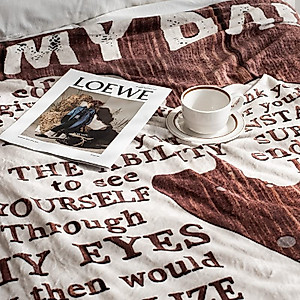 Gifts for Dad from Daughter to My Dad Blanket Best Gift for Fathers Day Birthday Christmas Valentines Day Bday Present Idea for Father Husband Men Him Healing Thoughts Throw Blanket 60''x50''