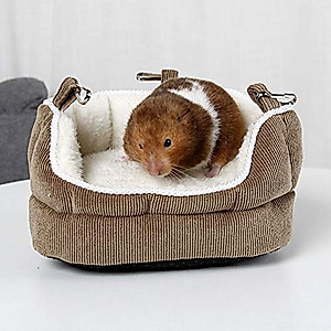 Bird Soft Nest Hanging Hammock Bed Toy for Parrot Parakeet Cockatiel Conure Cockatoo Amazon Lovebird Finch Canary Budgie Hamster Rat Gerbils Chinchilla Cage Perch