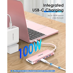 LENTION USB C Multiport Hub - 4K HDMI & 100W PD