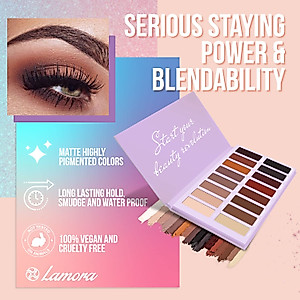 Lamora Nude Eyeshadow Palettes (Matte + Bronze Gold)