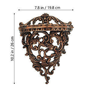 Ciieeo Wall Hanging Living Room Decorations Pot Stand Shelves Gold Wall Shelves Mount Sundries Holder Style Wall Holder Shelf Retro Storage Holder Antique Resin Household Hanging Board