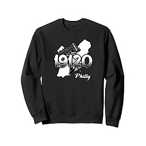 Philadelphia Silhouette with Zip Code 19120 and Liberty Bell Sweatshirt
