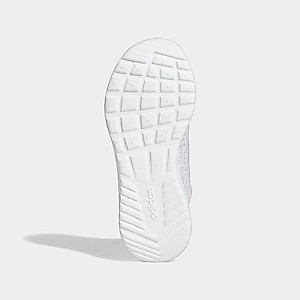 adidas Cloud Foam-Pure Running Shoe, White/White/Clear Pink, 4 US Unisex Big Kid