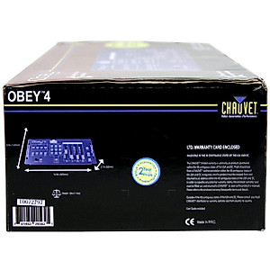 Chauvet Obey 4 DMX-512 LED Wash Light Controller w/3 or 4 Channel Mode+DMX Cable