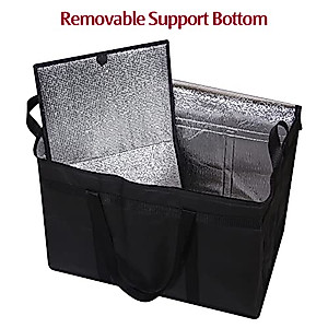 DIOMMELL 3 Pack Large Capacity Insulated Food Delivery Bag, Reusable Grocery Warming Tote Insulation Bag for Hot and Cold Food Beverages Postmates Catering Shopping Groceries Picnic Camping