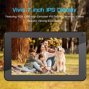 Haehne 7 inch Tablet, Android 6.0, Quad Core Processor, 1G RAM 16GB Storage, IPS Display, Dual Camera, FM, WiFi Only, Bluetooth, Black