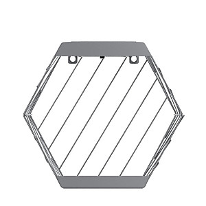 Grand patio Outdoor Leiden LED Solar Hexagon Wall Sconce Planter, with Dusk to Dawn Sensor Decor Wall Lighting for Garage Doorway Patio Yard, Cement Grey (L-Linear)