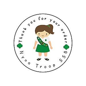 Scout Stickers Personalized, Printed and Shipped Set of 20