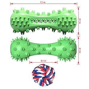 N/C Dog Toothbrush, Dog Toothbrush Toy for Dog Teething Cleaning, Puppy Teething Chew Toys, Dental Oral Care for Small Medium Dogs.(Green)