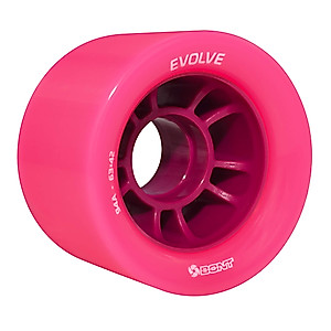 Bont Skates - Evolve Speed Skate Wheel - Indoor Roller Skate Wheels - Rollerskate Wheels - 88A 94A 96A 98A - Blue Pink Green Orange - Set of 4 (Blue 88A)