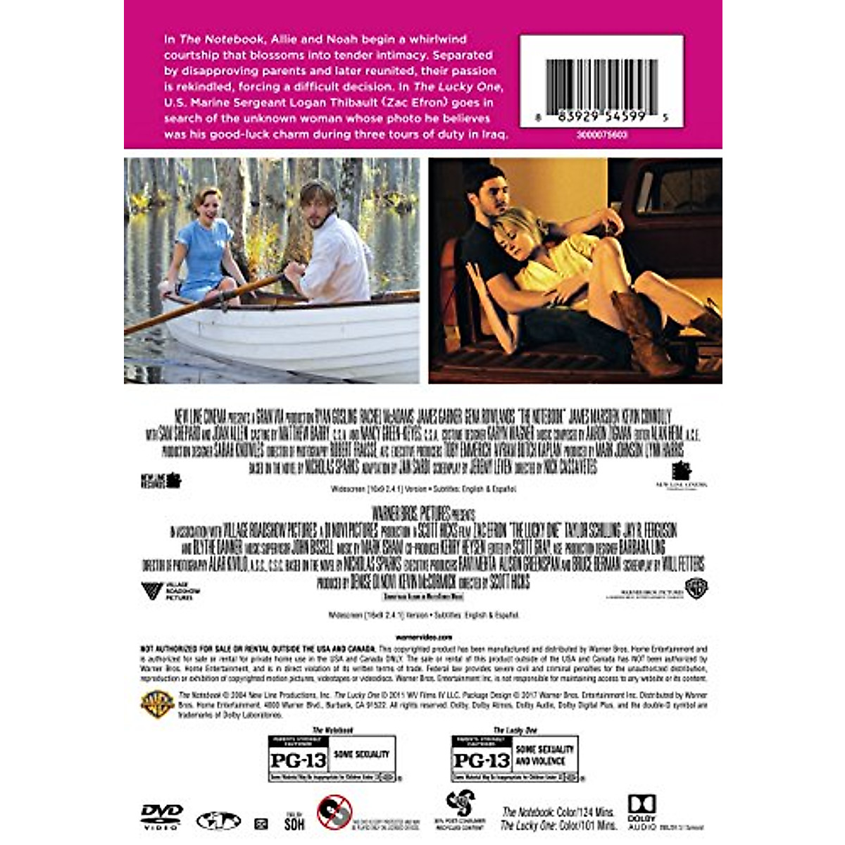 Notebook, The / Lucky One, The (DBFE) (DVD)