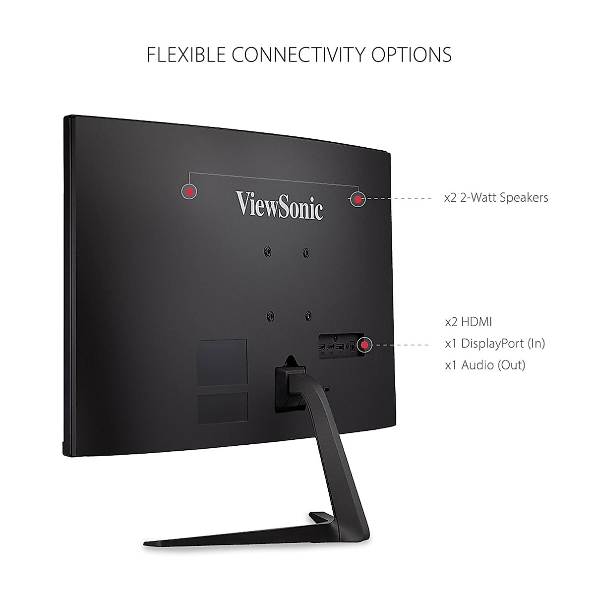 ViewSonic VX2718-2KPC-MHD 27 Inch Curved 1440p 1ms 180Hz Gaming Monitor with FreeSync Premium, Eye Care, HDMI and Display Port