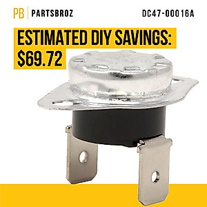 PartsBroz Dc47-00016a Thermal Samsung Dryer Dv218aew/xaa Dv40j3000ew/a2 Dv42h5200ep/a3 Dv42h5200ew/a3 Dv45h7000ew/a2 Dv210aew/xaa Dv219aew/xaa Dv220aew/xaa Dv365etbgwr/a3 Dv419aew/xaa Dv42h5000ew/a3