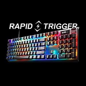 SteelSeries Apex Pro HyperMagnetic Gaming Keyboard — World's Fastest Keyboard — Adjustable Actuation — OLED Screen — RGB – USB Passthrough​ - American QWERTY Layout - Standard