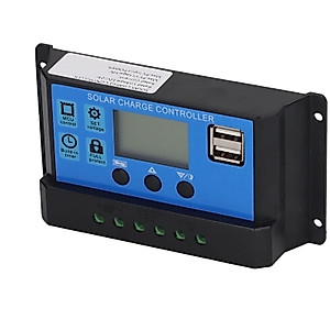 12V 24V Solar Panel Controller MPPT Solar Controller Photovoltaic Regulator LCD Display MPPT Solar Charger Aluminum Alloy Shell (100A)