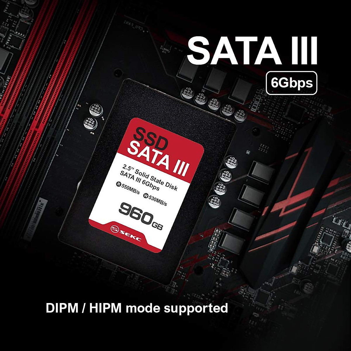 SEKC 960GB SSD SATA III 6 Gb/s, Up to 550/530 MB/s Read/Write Speed, Internal 2.5" 7mm (SS310960G)