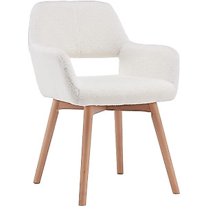 Desk Chair Accent Chair Mid Century Modern Arm Chair Upholstered Reading Chair Living Room Chairs for Bedrooms Living Room Home Office (Gray, Set of 1)