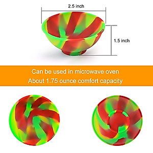 Coopay 22 Pieces Mini Silicone Pinch Bowls Multicolor Heat Resistant Snack Bowls Prep and Serve Bowls, Unbreakable, Flexible, 1.75 Oz