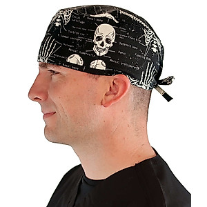 Sparkling EARTH Human Body Skeleton (Glows in The Dark) - Unisex Classic Surgical Style Scrub Working Cap - - 100% Cotton - Made in USA!