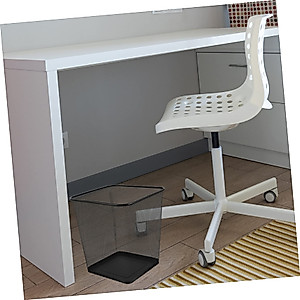 Cabilock Garbage Can Containers with Lids Garbage Container Bin Trashcan for Your Kitchen Basket Bins Lightweight Trash Garbage Bin Bedroom Mesh Trash Can Small Trash Can Bucket Black Iron