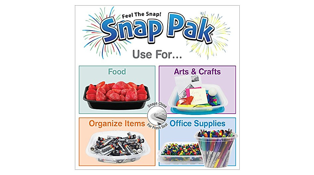 Snap Pak 38oz Food Storage Containers Pack | Leak Resistant & Microwave ...