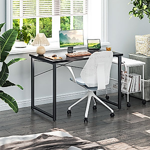 Coleshome 40 Inch Computer Desk, Modern Simple Style Desk for Home Office, Study Student Writing Desk, Black