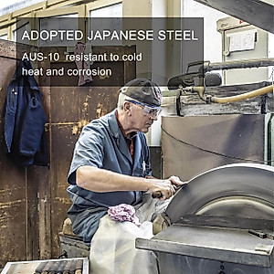 UIELPT 8-Inch Patterned Stainless Steel Bread Knife - Razor-Sharp Serrated Edge, Black Wood Handle - Ideal for Homemade Bread, Cake, and Bagels