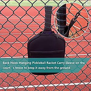 CORECISE Improved Pickleball Paddle Cover with Hook,Pickleball Racket Carry Sleeve with Zipper,Pickleball Paddle Protective Bag