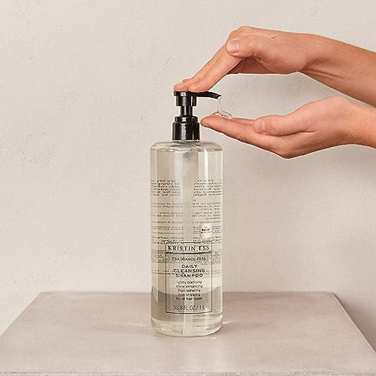 Kristin Ess Hair Fragrance Free Shampoo and Conditioner 1 Liter Set for Sensitive Skin and Scalp - Sulfate Free and Color Safe Shampoo and Conditioner - Hydrating + Moisturizing - Vegan + Cruelty Free