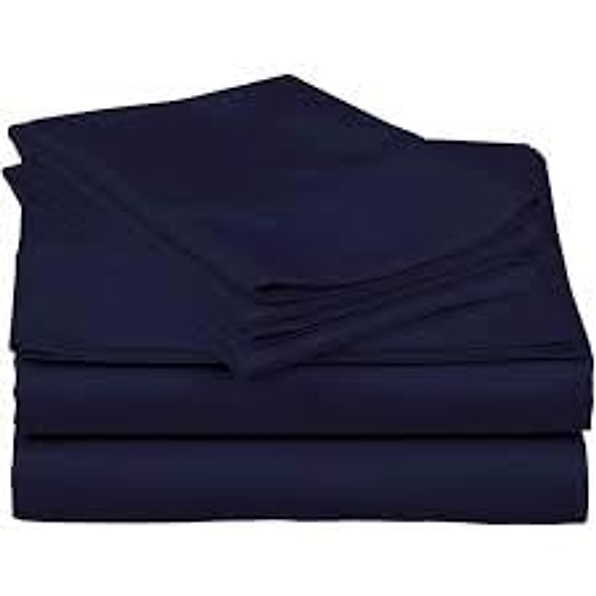 TASHMIA Sheet Set Twin XL Size 39"x 80" x 12" Deep Pocket 100% Egyptian Cotton 600 Thread Count Soft & Silky Sateen Weave Sheets Nevy Blue Solid
