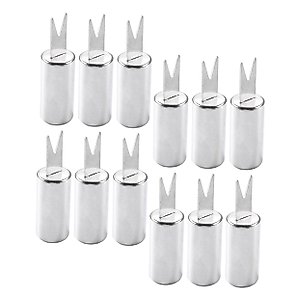 GANAZONO 12pcs Stainless Steel Corn Needle Kabob Skewers Fruit Fork Corn Cob Holders Bbq Tool Set Pasta Tools Camping Plate Set Corn Holder Corn Holder for Bbq Professional Bbq Fork Major