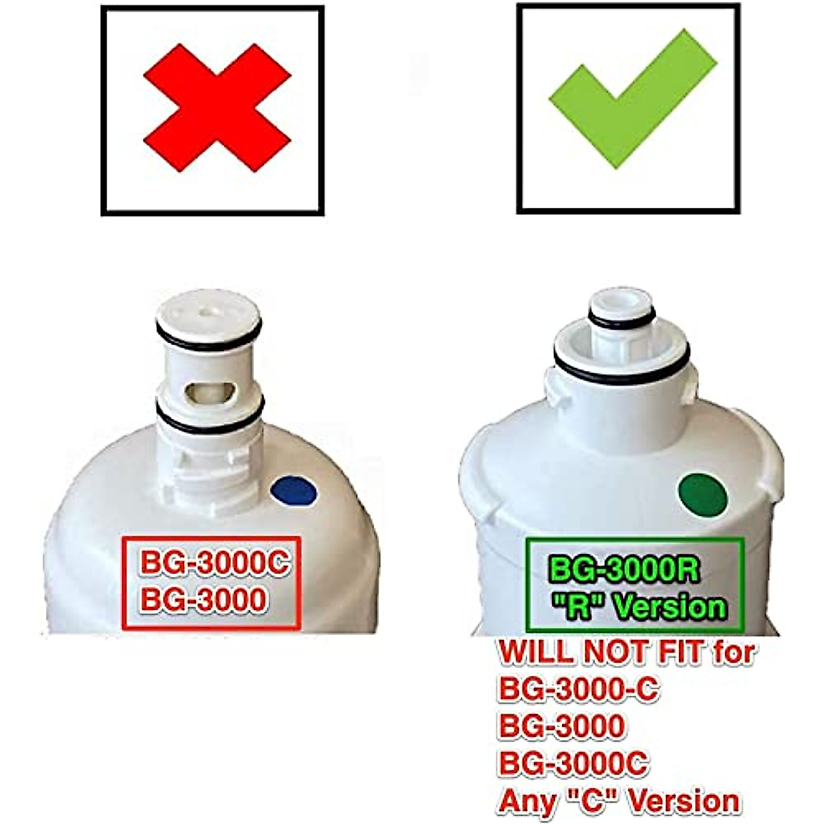AFC Brand, water filter, Model # AFC-EPH-1200-2-12000SKC, Compatible with BodyGlove (R) BG-3000R Made in U.S.A 1