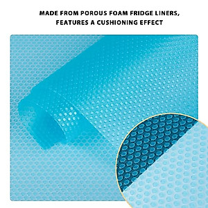 12 PCS Refrigerator Liners,Cailide Washable Mats Covers Pads,Home Kitchen Gadgets Accessories Organization for Glass Shelves Multi-Use Shelf Drawer Fridge Liners (Blue+Green+Pink,12 Pack (17.7"×11.6")