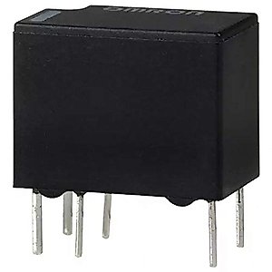 Omron G5V-1-DC5 Electromechanical Relay, Single Pole Double Throw, 1A, 5V, 167 Ohm Through Hole, 0.4" H x 0.5" L x 0.3" W (Pack of 2)