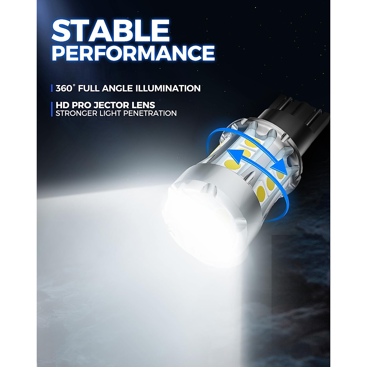 Marsauto 2024 New Upgrade 921 912 LED Bulbs, T15 for Reverse Backup Light, W16W 906 904 902 922 Truck Cargo Light Bulb, 2800Lumens 500% Brighter Super Bright Light 6000K Xenon White, Pack of 2