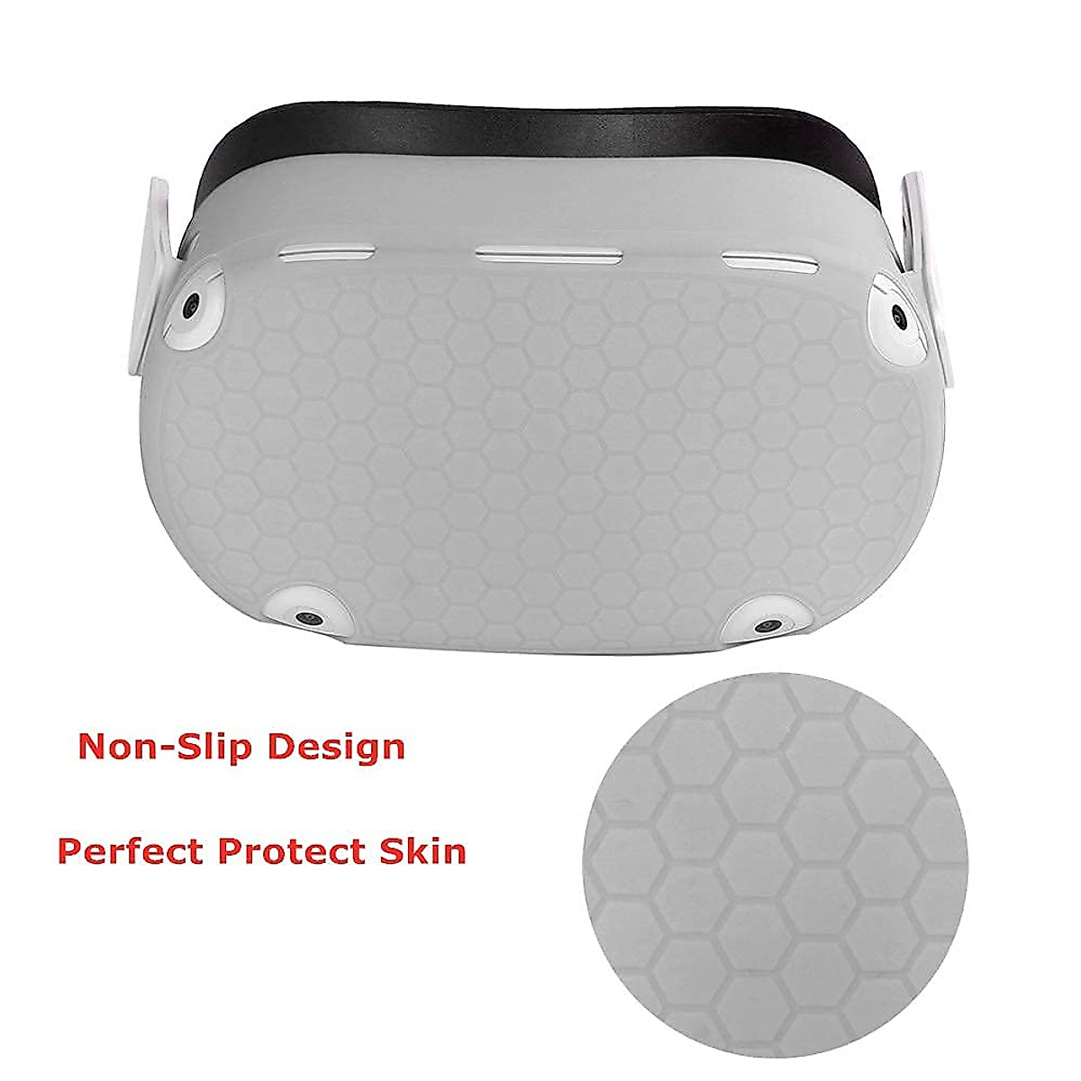 Silicone Front Protector Cover for Oculus Quest 2, VR Shell Front Face Protector Cover Accessories Dust Proof Washable Oculus Quest 2 Silicone Protector Shell(Transparent)