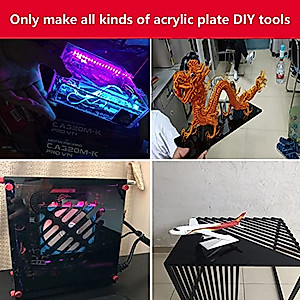 DARENYI 10Pcs Round Acrylic/Plexiglass Sheets, 10 inch Black Acrylic Boards 0.04 Inch Thick Blank Acrylic Discs Circle Plastic Sheets Acrylic Panels for DIY Craft Signs Painting