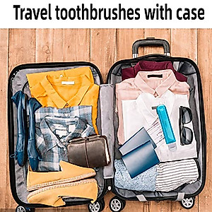 RIJBYWS 4PCS MINI Travel Toothbrushes, On Fhe Folding Toothbrushes [non-electric], Does Not Hurt The Gums,Suitable for Travel, Camping, School, Home (3.9 inches after folding)